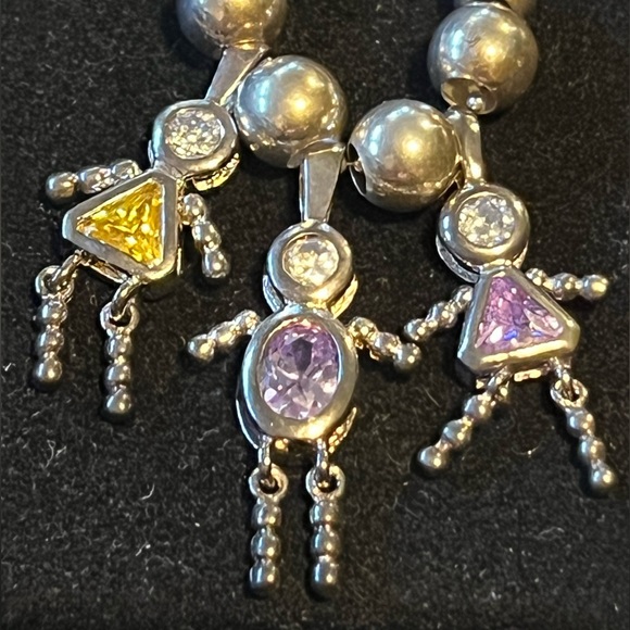 Jewelry | Vintage Birth Stone Necklace Children Charm Sterling Silver 1 ...